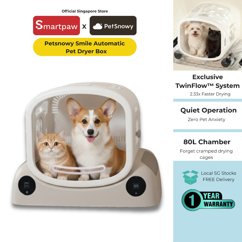 PetSnowy SMILE Automatic Pet Dryer Box | Fast & Quiet Drying for Dogs ...