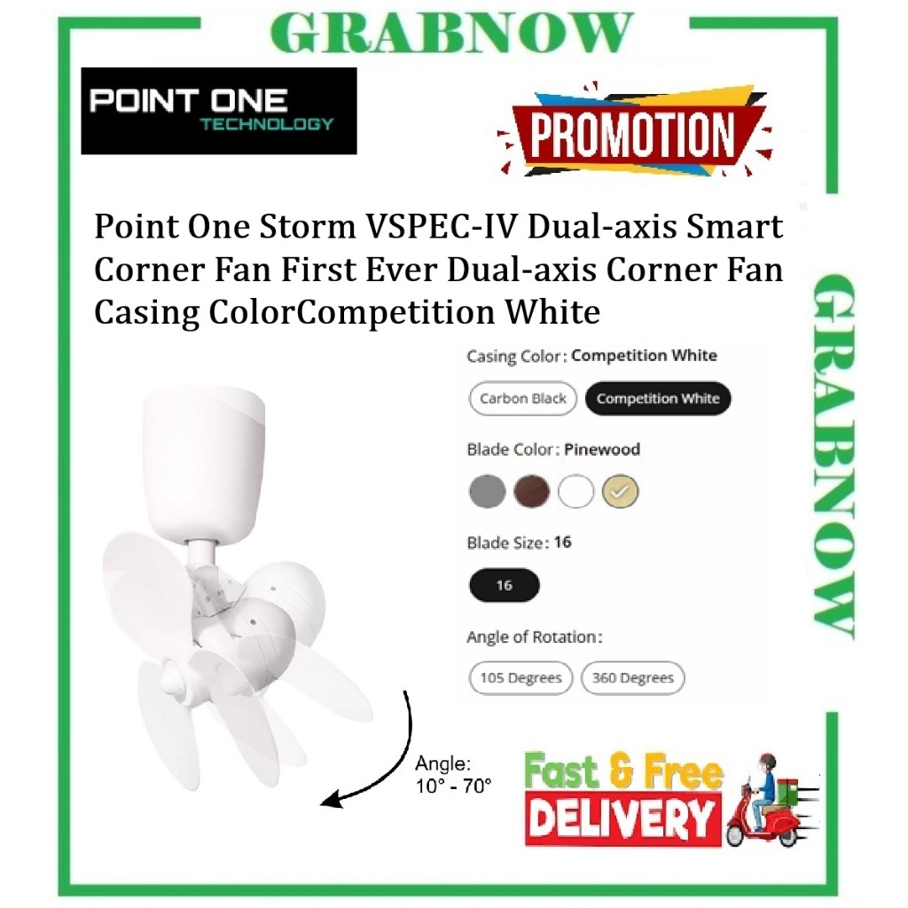 [CLIMATE VOUCHER ]Point One Storm VSPEC-IV Dual-axis Smart Corner Fan ...