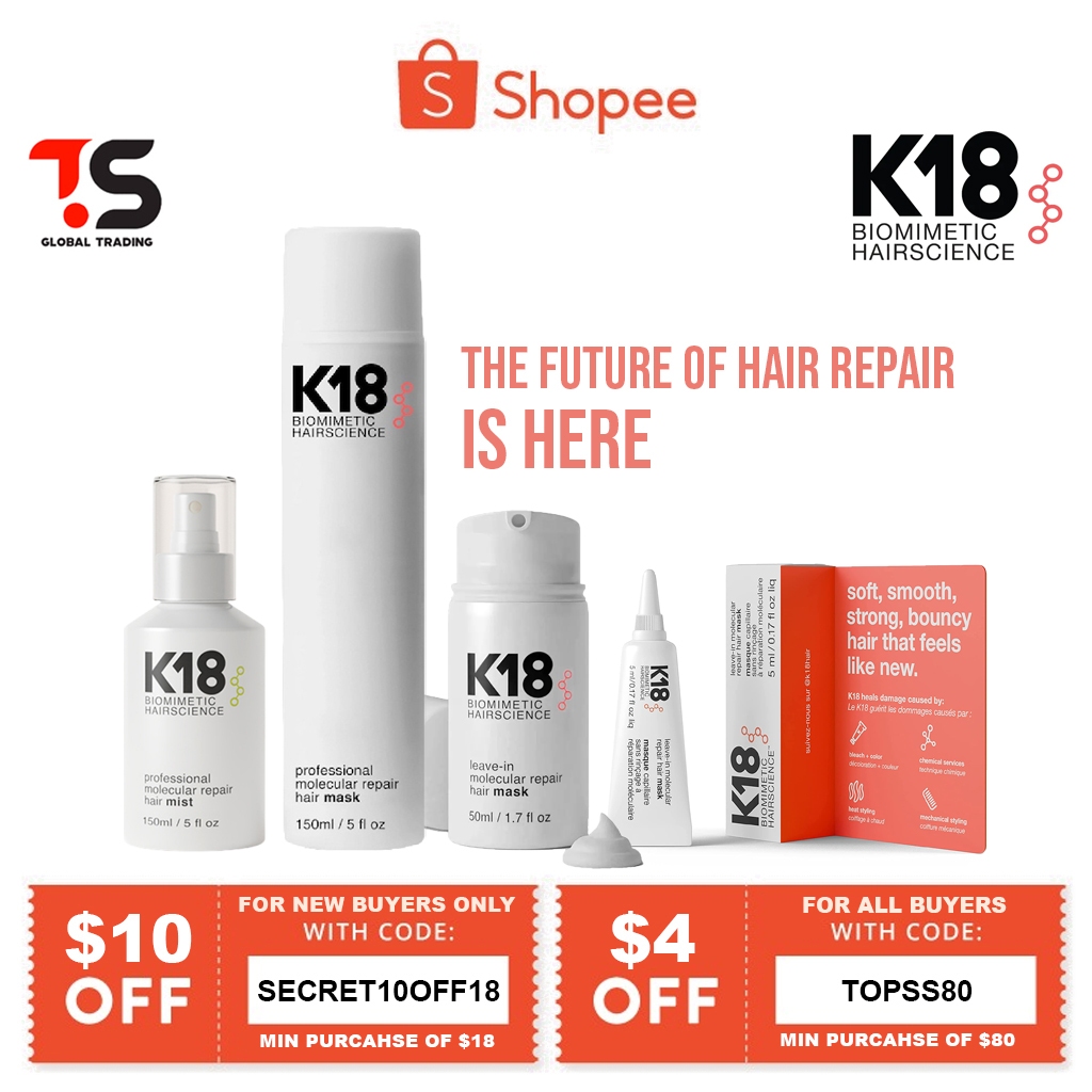 4 min to Repair Your Hair! K18 Professional Molecular Repair Leave-in ...