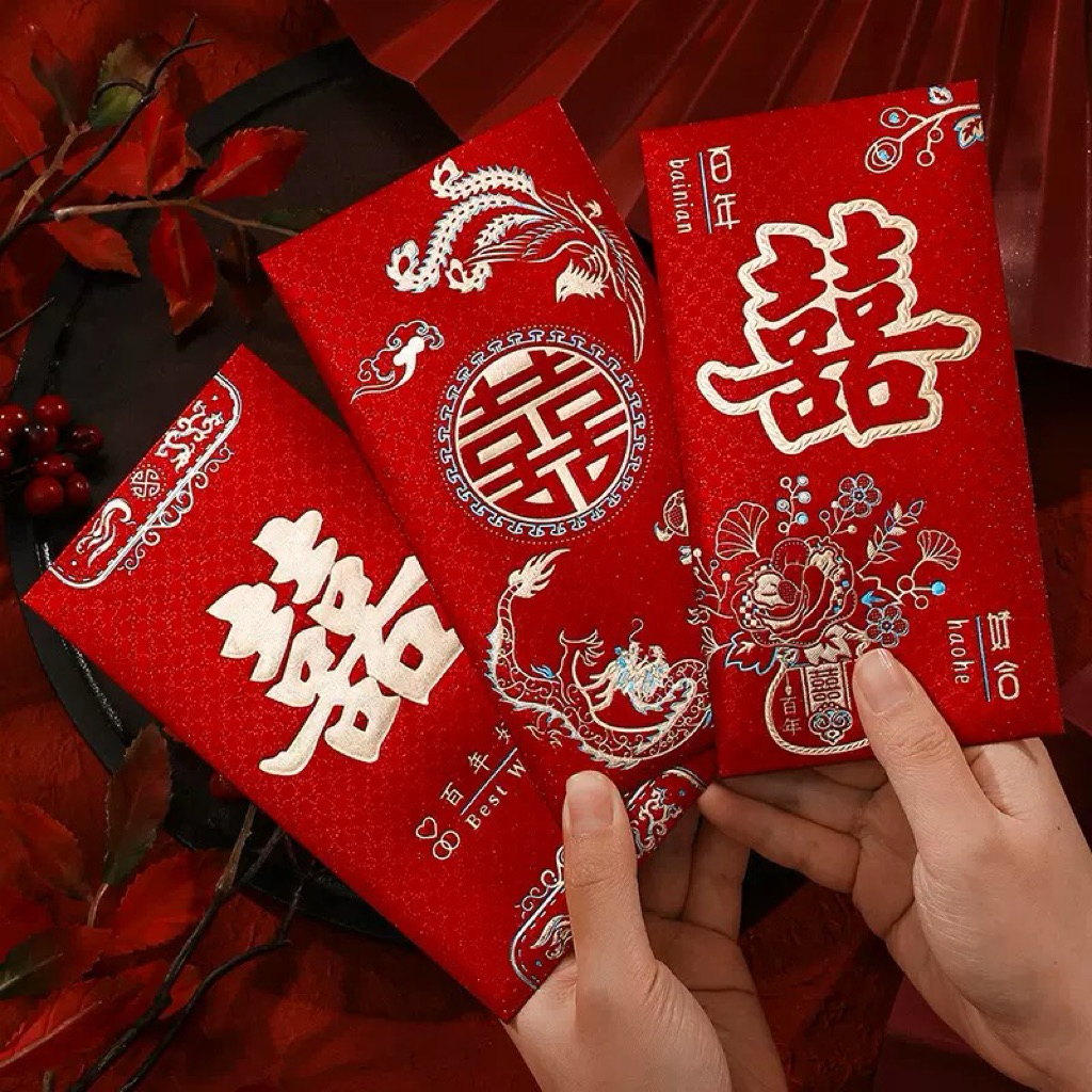 Wedding Red Packet Ang Pao newly weds ROM 喜 | Shopee Singapore
