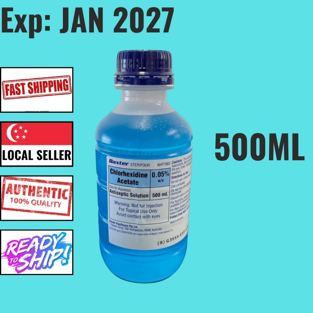 Baxter Chlorhexidine 0.05% 500ml – Powerful Antiseptic Solution for ...