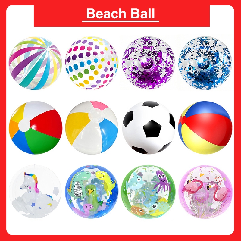 【SG Stock】 Inflatable Beach Balls Swimming Toys Beach Swimming Pool Toy ...