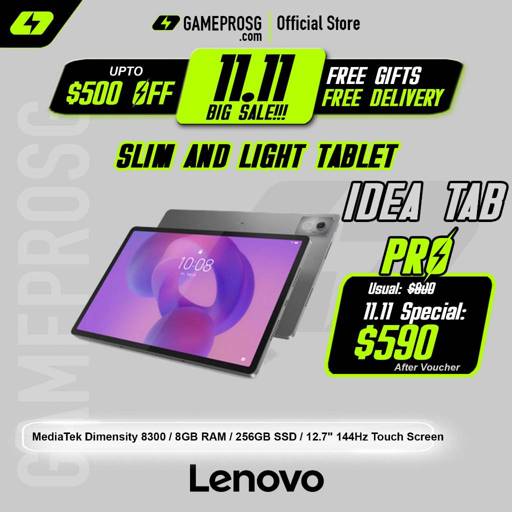 Lenovo Idea Tab Pro Tablet — MediaTek Dimensity 8300 - 8GB RAM - 256GB ...
