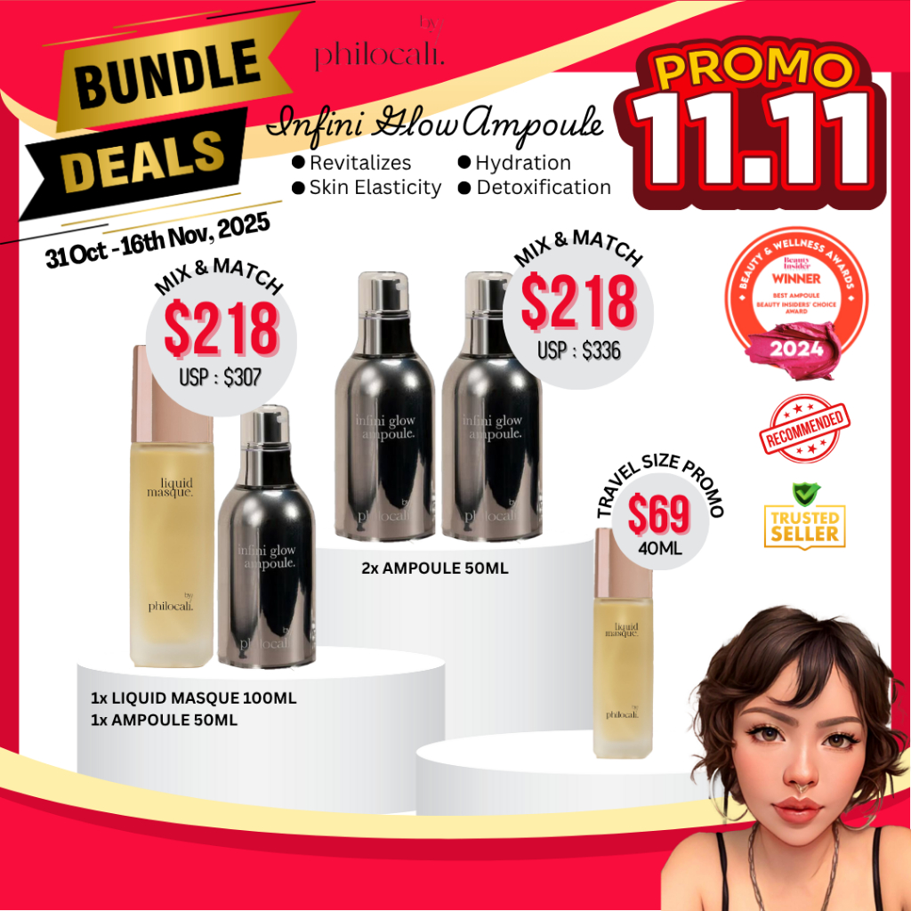 11:11 PROMO - Infini Glow Ampoule By Philocali | Shopee Singapore
