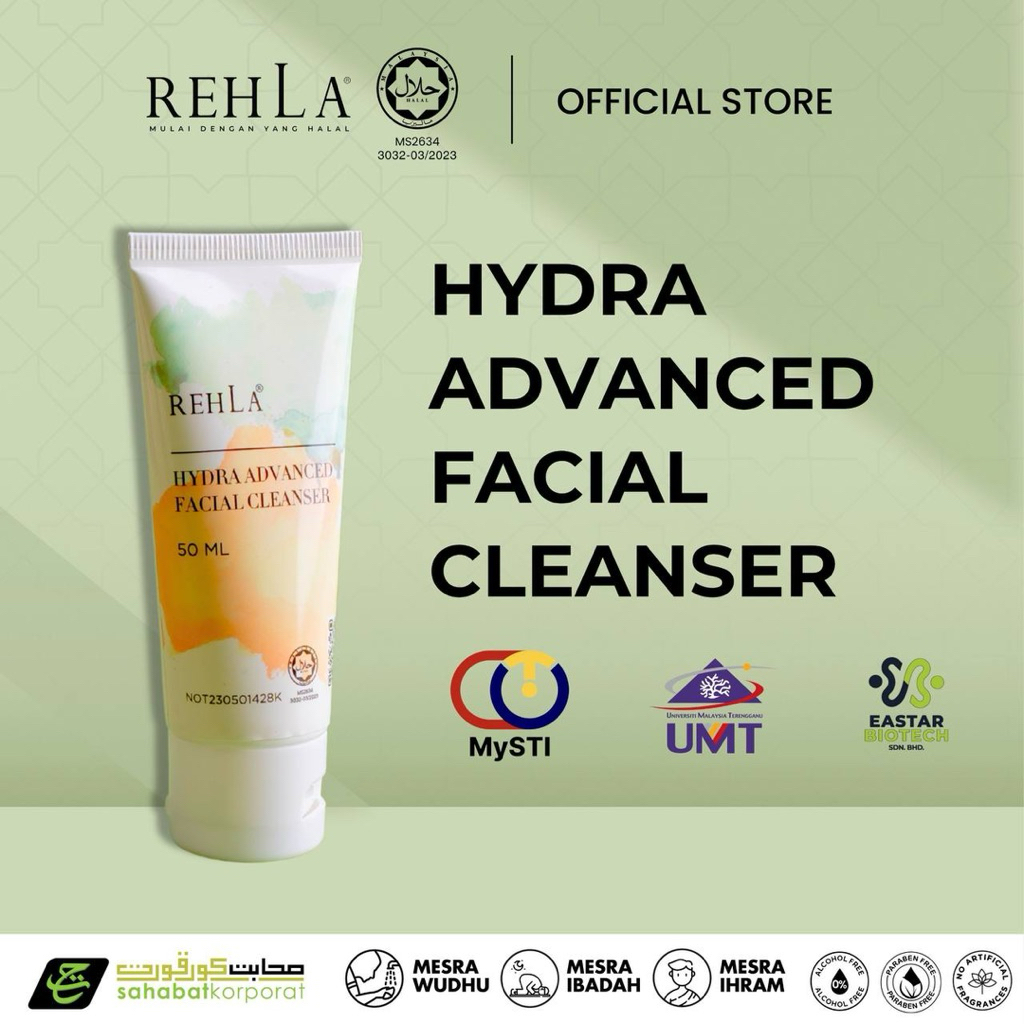 Rehla Ihram Friendly - Hydra Advance Facial Cleanser (50ml) | Shopee ...