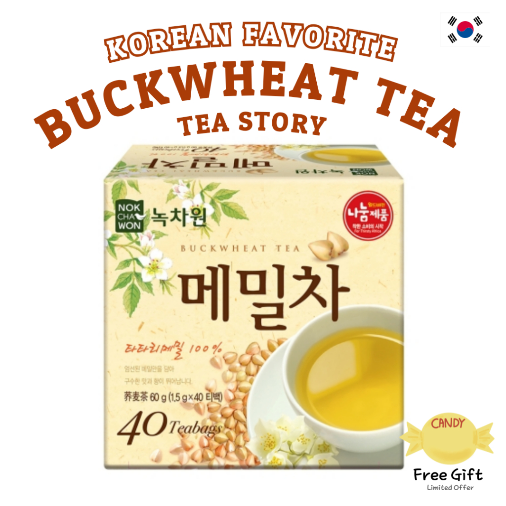 [Nokchawon] Buckwheat Tea (10/20/50 Bags) | Roasted & Nutty | Caffeine ...