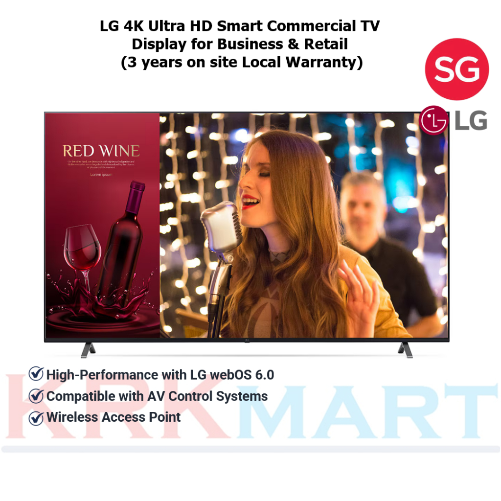 LG 43"/ 50" / 55" / 65" / 75" 4K UHD Commercial TV Digital Signage ...