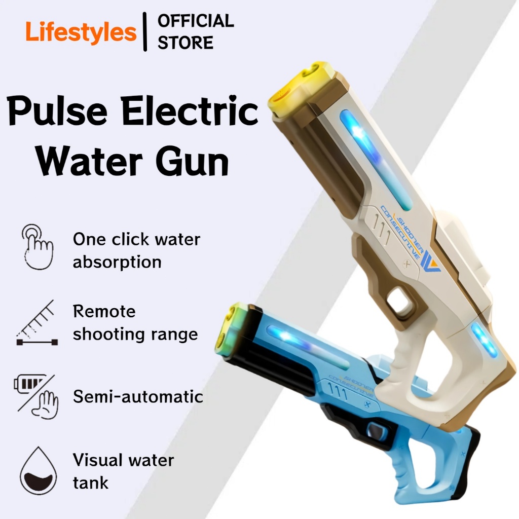 Pulse Electric Water Gun Continuous Firing Children's Water Gun ...