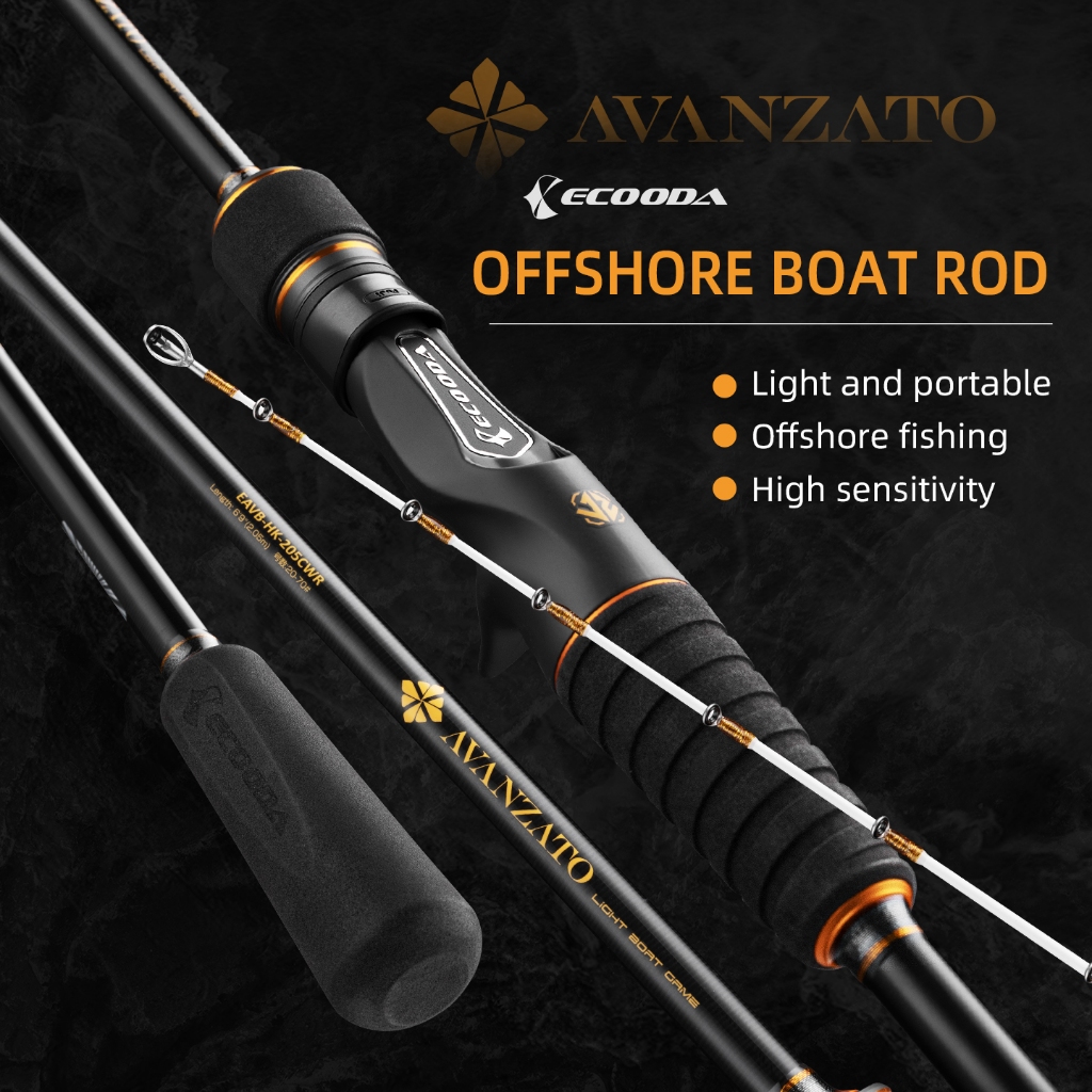 Ecooda Avanzato Offshore Boat Rod Solid Carbon Tip Fuji Guides 2/3 ...