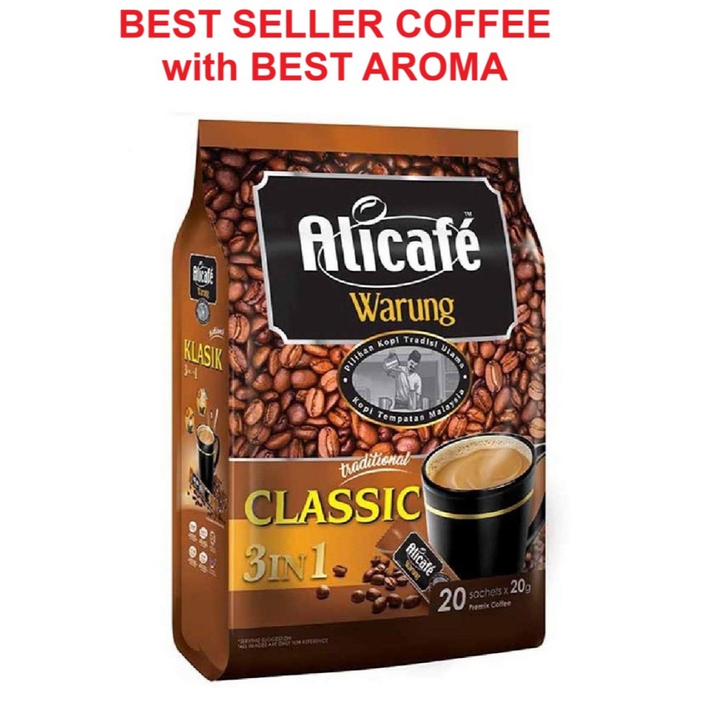 Alicafe CLASSIC 3 in 1 Premix Coffee (20 grams x 20 sachets) - 400 ...