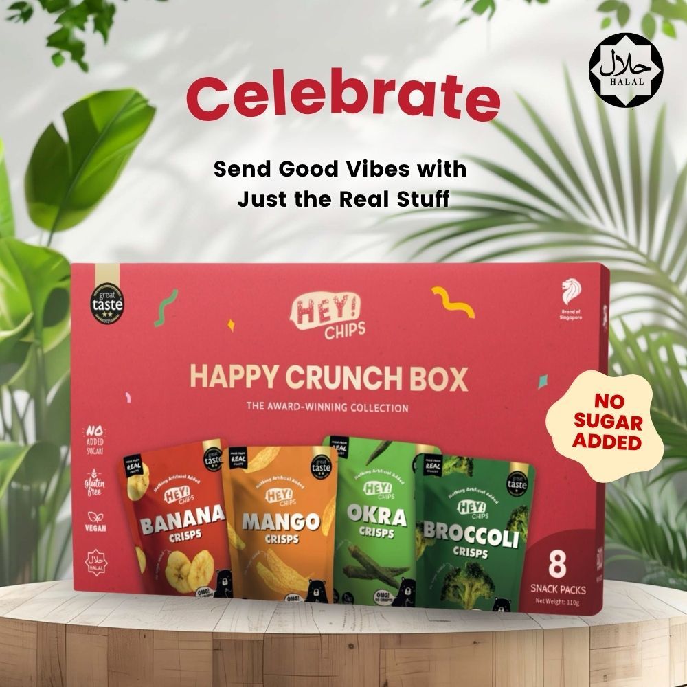 Hey! Chip Happy Crunch Box - Christmas Gift, Halal, No Sugar, Low ...