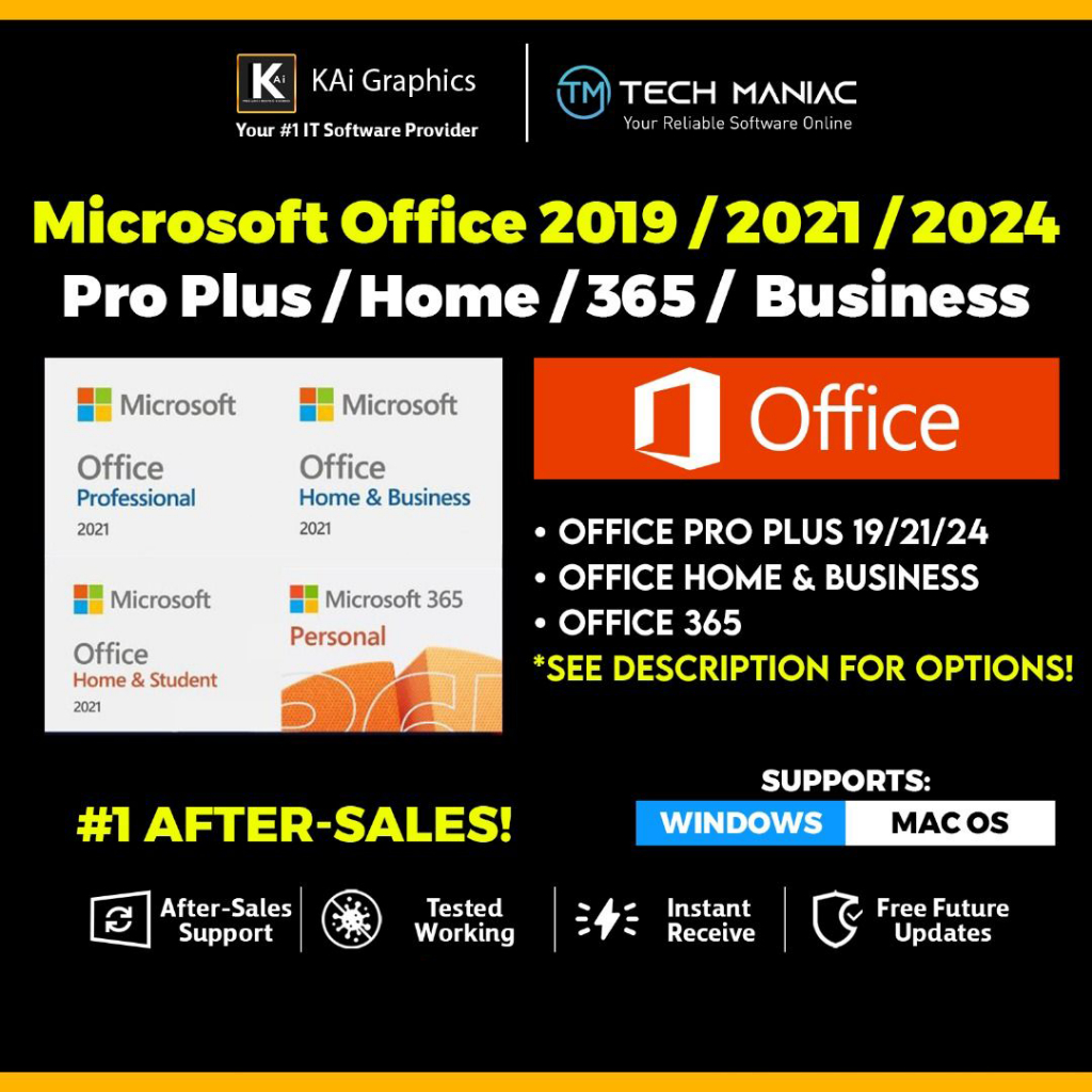 💻 2019/2021/2024 Microsoft Office (Windows / MAC) – Genuine Licenses & Office 365 Available ...