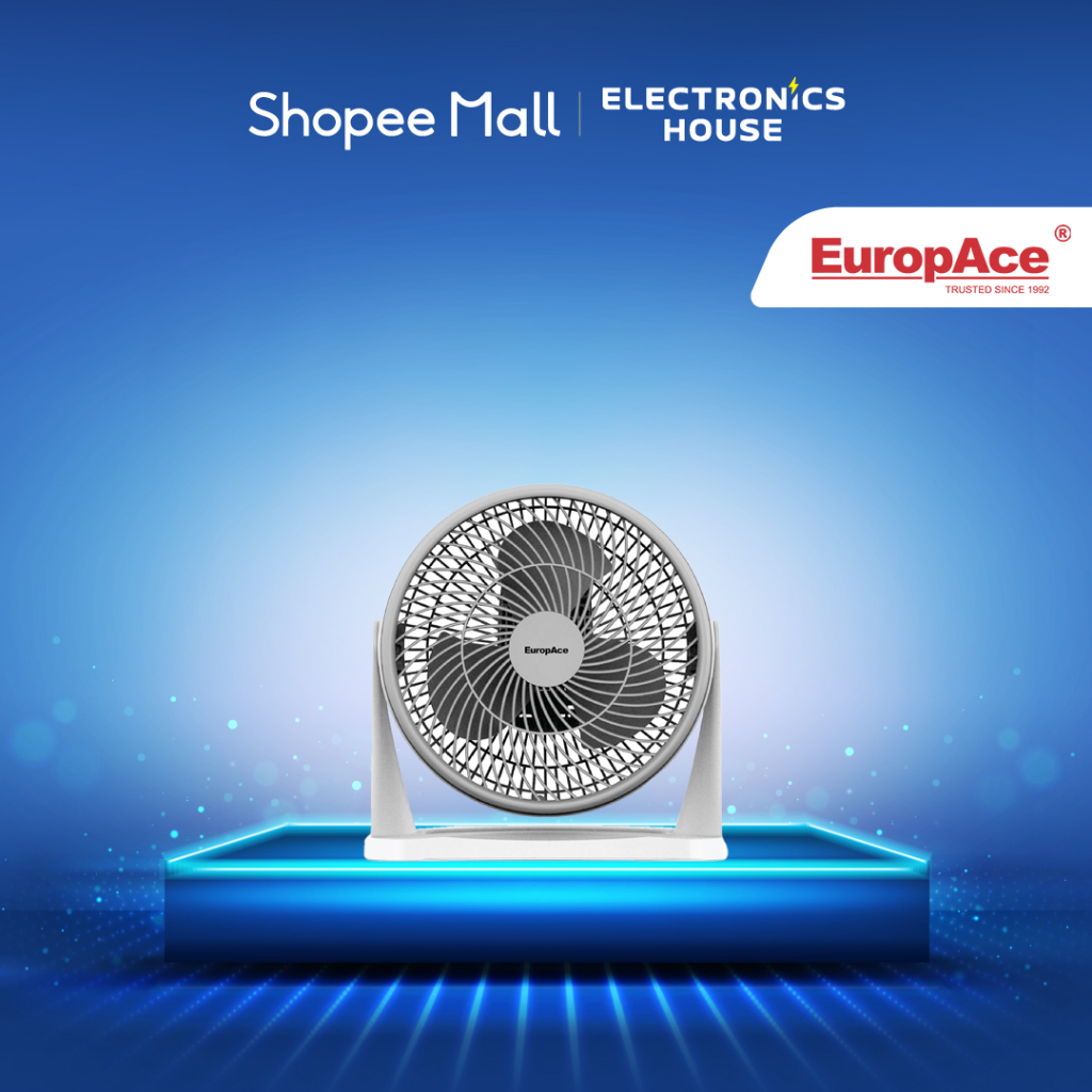 EuropAce 7" Desk Fan | EDF1731D | Wider Airflow, Tilting Angle, Easy ...
