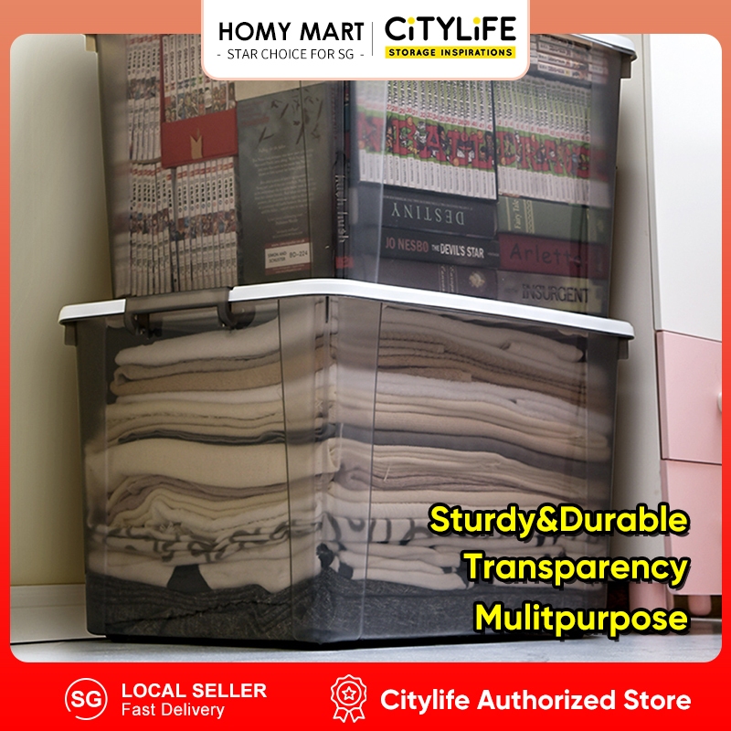 Citylife Storage Box Container Stackable Storage Organizer 42/55/65/84 ...