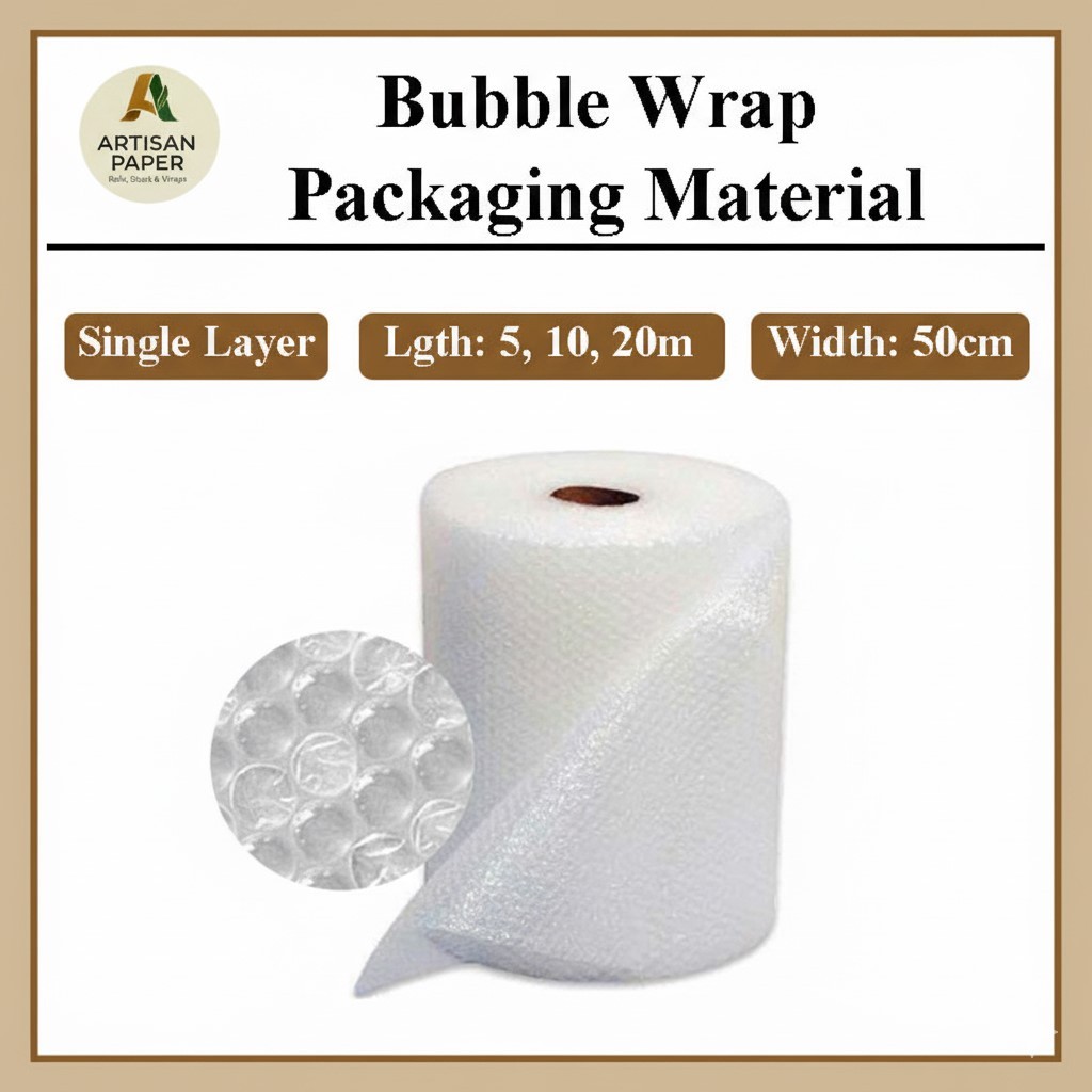 SG Air Bubble Wrap Roll W50cm | Single Layer Anti-Shock Air Cushion ...