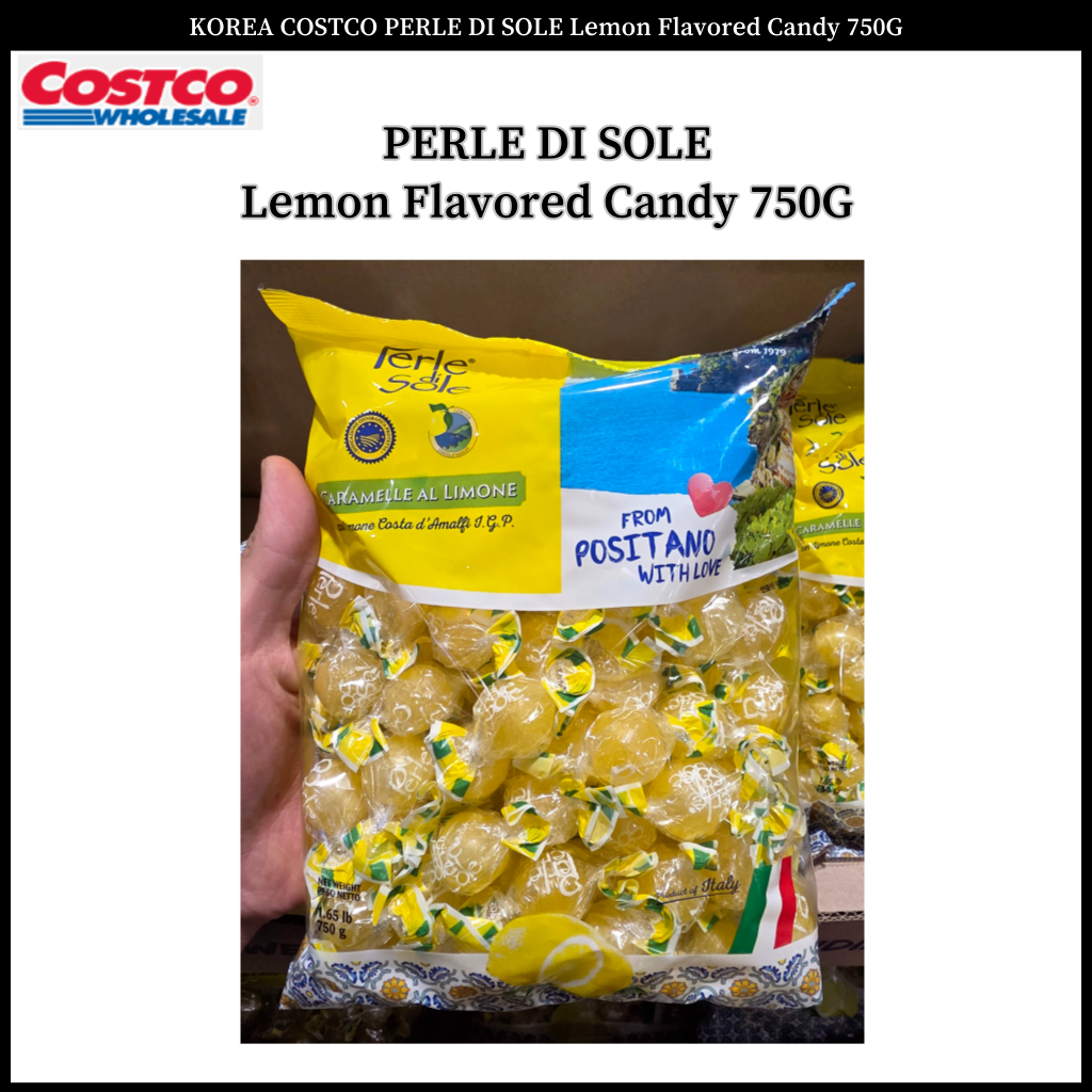 KOREA COSTCO PERLE DI SOLE Lemon Flavored Candy 750G | Shopee Singapore