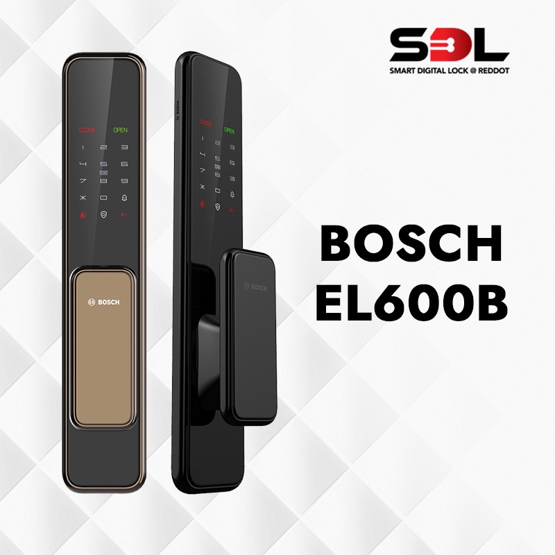 Bosch EL600B Digital Lock, Push Pull Lock, Installation Included ...