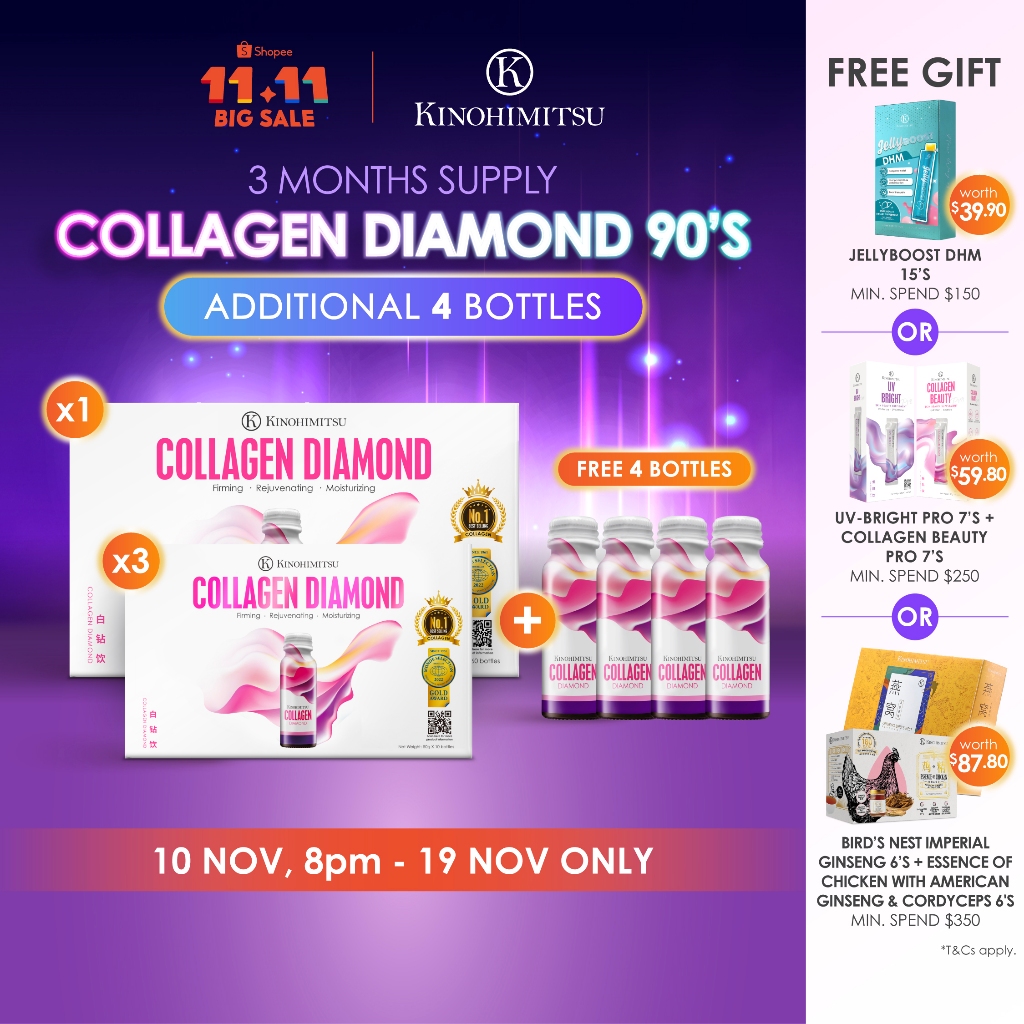 [12.12 Exclusive Buy 90 Free 4] Kinohimitsu Collagen Diamond/Nite/Men ...