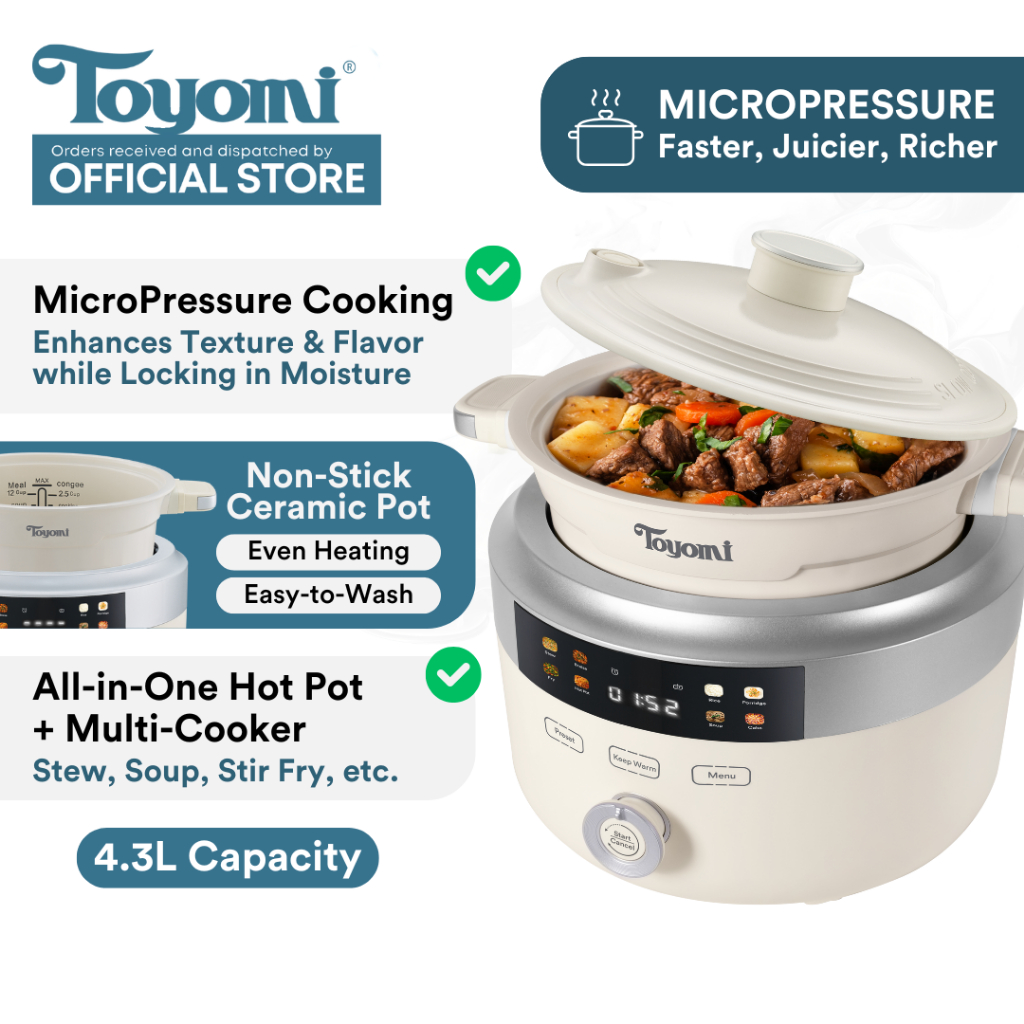 [NEW] TOYOMI 4.3L FlavourSeal Multi Cooker + Hot Pot SMC 4396 | Shopee ...