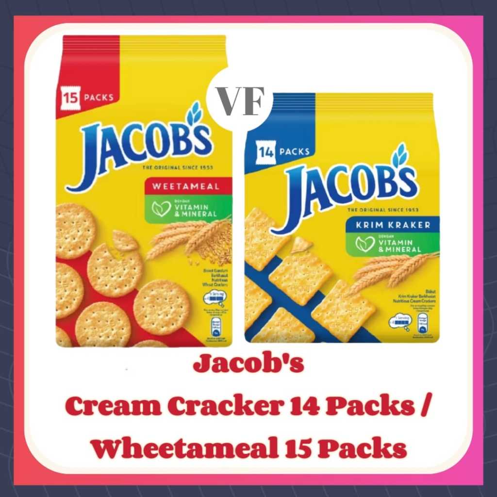 [NEW] Jacob's Cream Cracker 14 Packs (504g) / Wheetameal Wheat Cracker ...