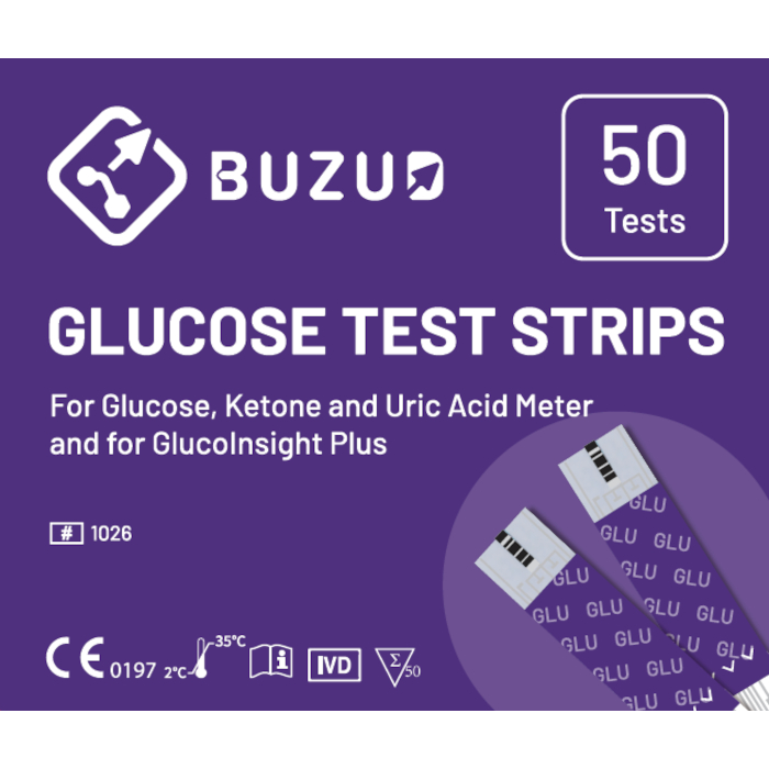 BUZUD Glucose test strips (for BUZUD Glucose, Ketone and Uric Acid and ...
