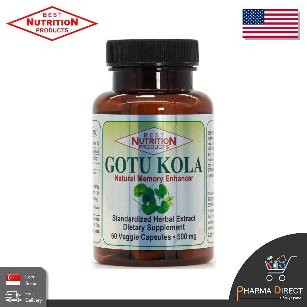 Best Gotu Kola Natural Memory Enhancer 500mg 60Veggi Capsules Best ...