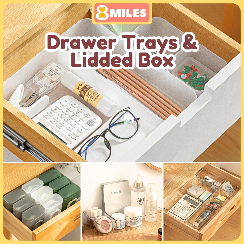 Drawer Organiser Tray Mix & Match Container With Lid Open Tray Kitchen ...