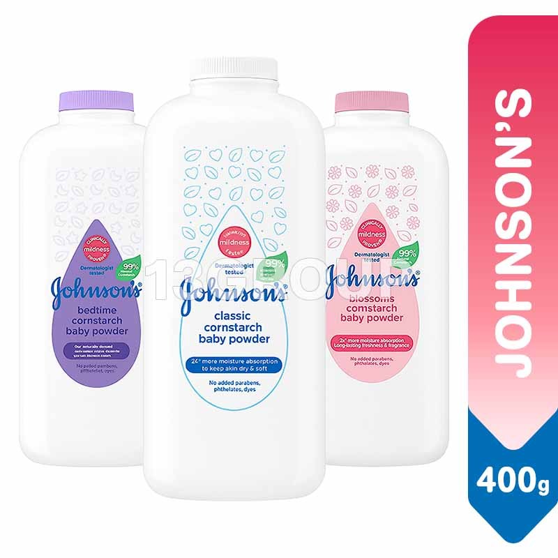 Johnson’s Baby Powder Cornstarch / Bedtime Blossoms Classic, 400g ...