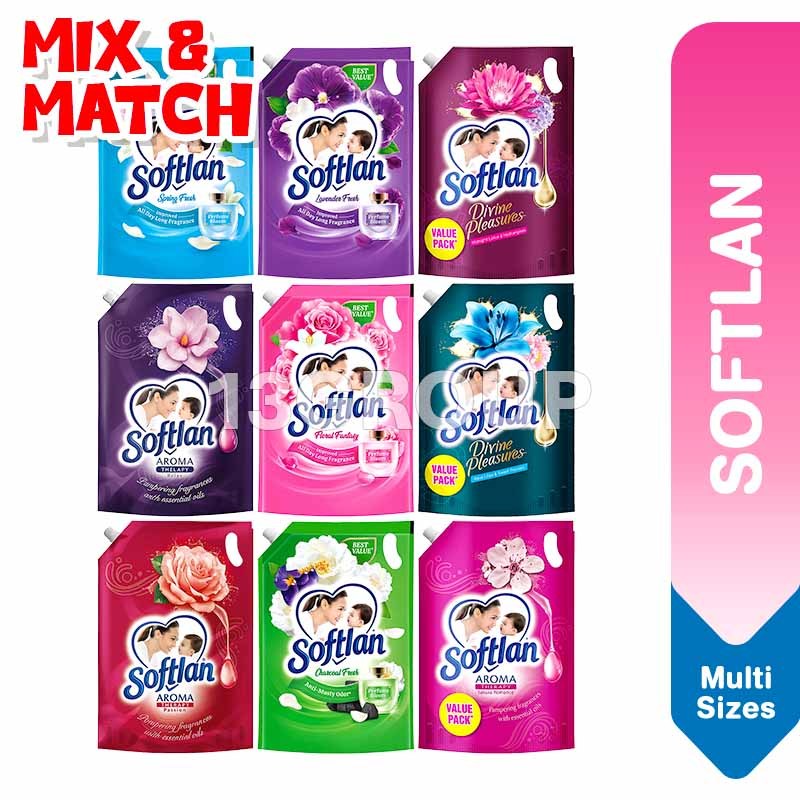 Softlan Softener Fabric Conditioner Refill / Long-Lasting Freshness ...