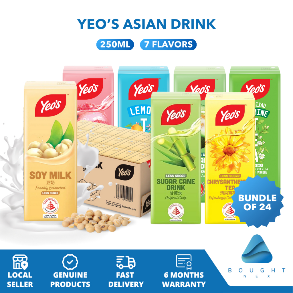 [Bundle of 24] Yeo’s Asian Drink 250ml – Authentic Local Favourite ...