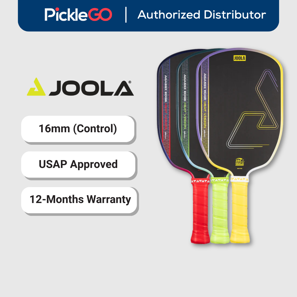 JOOLA Agassi Edge Heat Vision 16mm Pickleball Paddle | Shopee Singapore