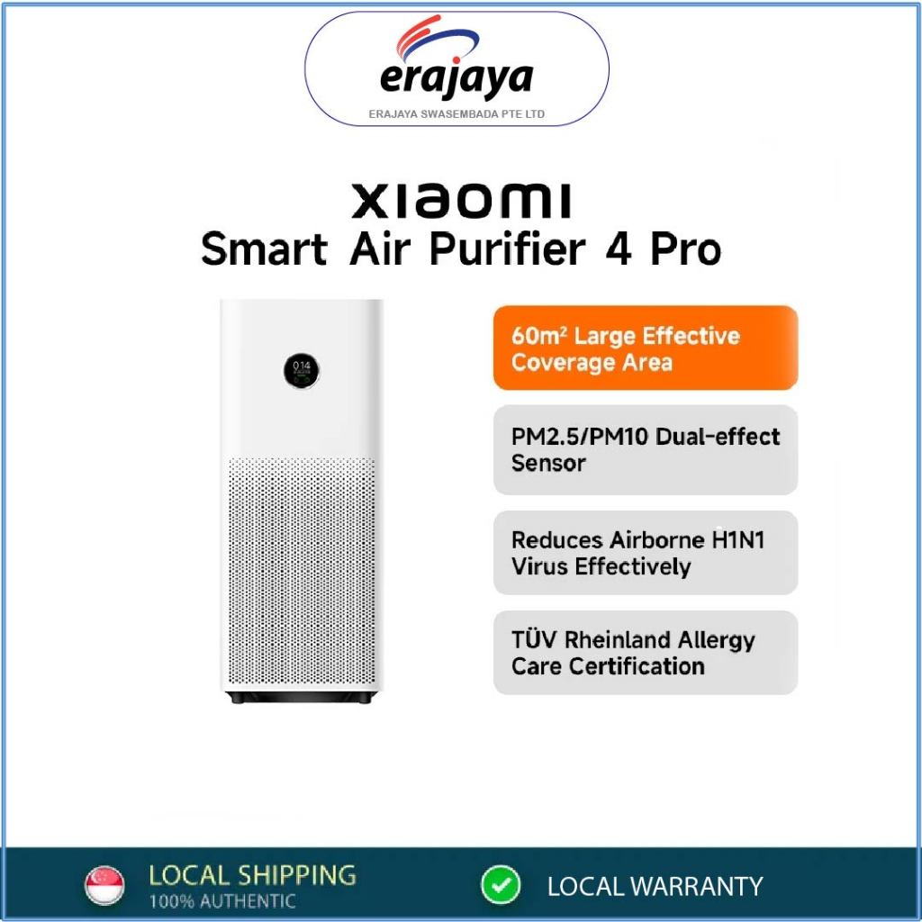 Xiaomi Smart Air Purifier 4 Pro | Large Effective Coverage | Air ...