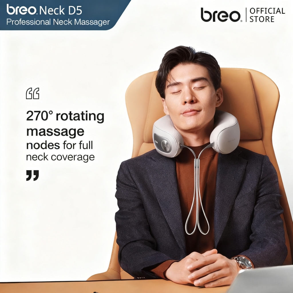 Breo Neck D5 Neck Massager for Treating Chronic Neck Pain From Office ...