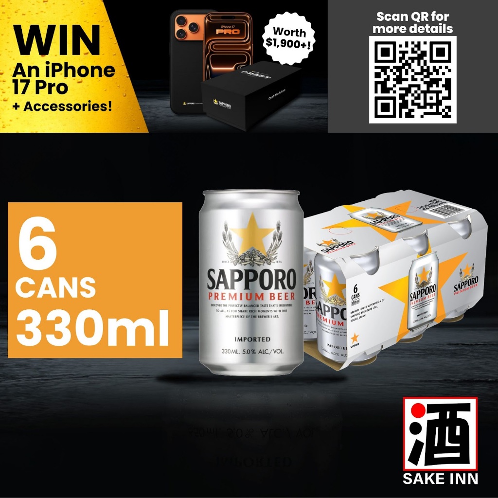 Sapporo Premium Draft Beer Can (6x330ml) | Shopee Singapore