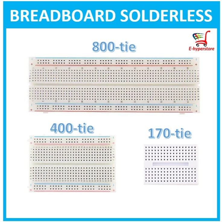 DIY Arduino Breadboard Bread Board Solderless 170 400 830 Tie Points ...