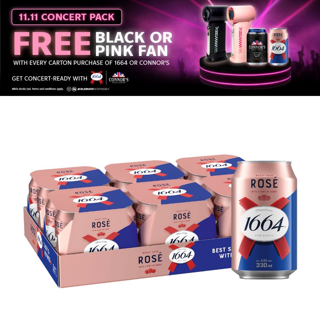 [1 Carton] Kronenbourg 1664 Rose Wheat Beer Can (24x320ml) | Shopee ...