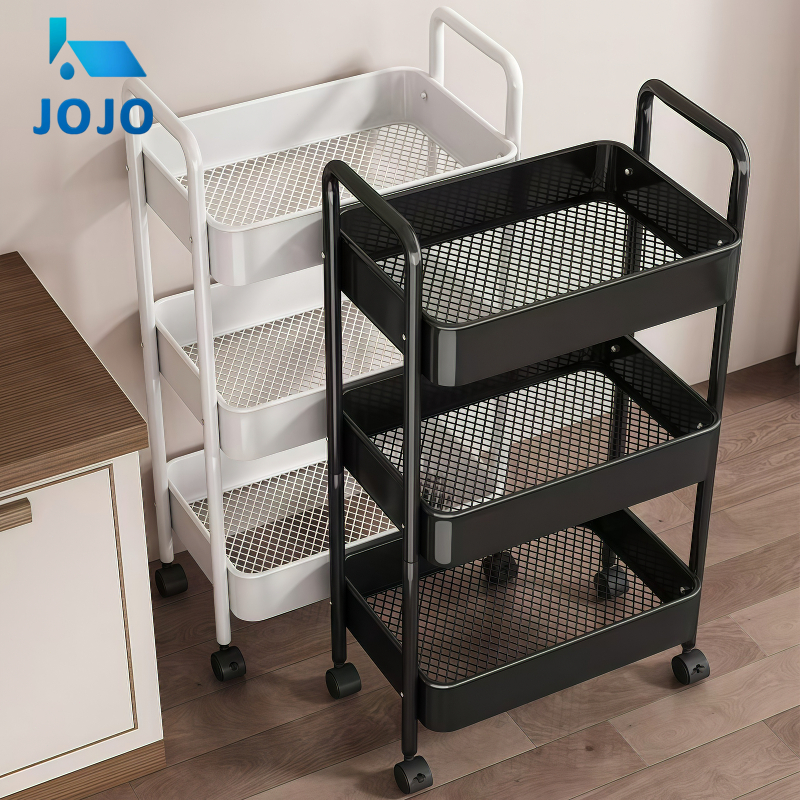 Carbon Steel Trolley Rack Multi-level Storage Trolley Rak Bedroom ...