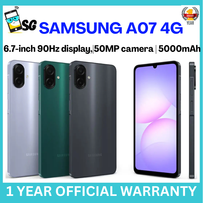 Samsung Galaxy A07 4G 4GB/128GB | 6.7-inch 90Hz display |IP54 water ...