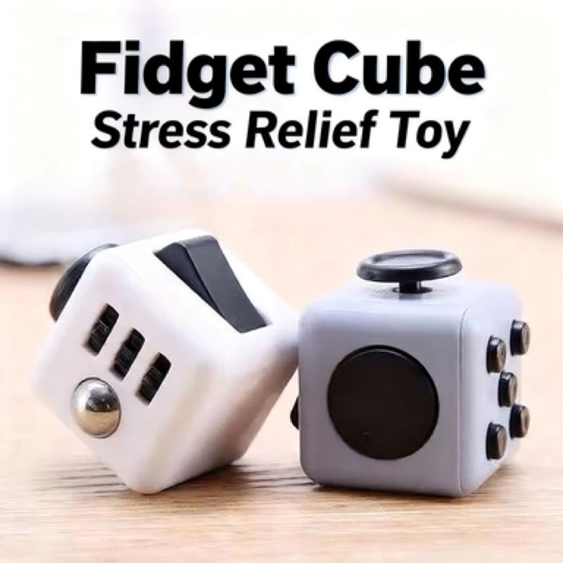 Fidget Cube Fidget Spinner Toy,EDC 6-Side Sensory Finger Toy Gift ...