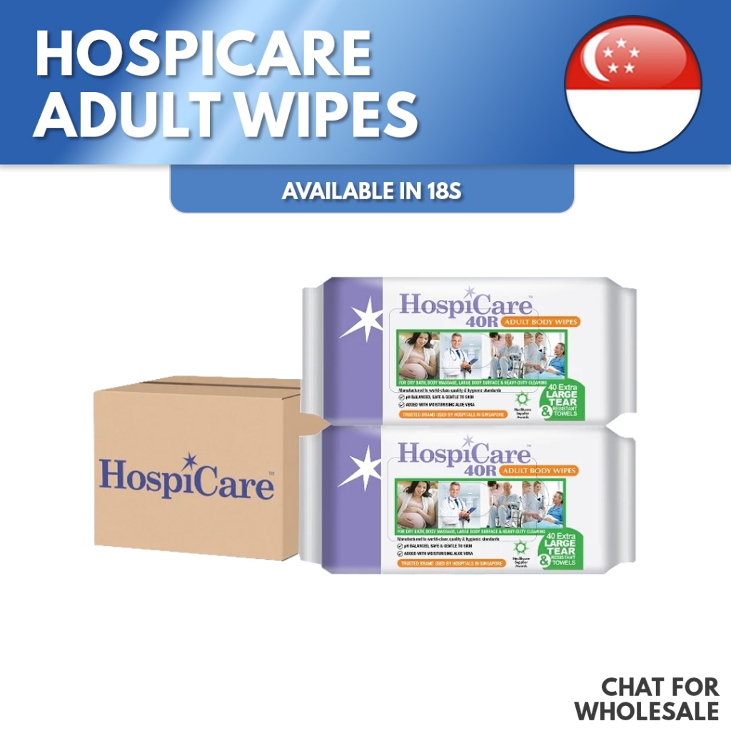 Hospicare 40R Adult Body Wipes 40 Sheets (Exclusive Carton Deal ...