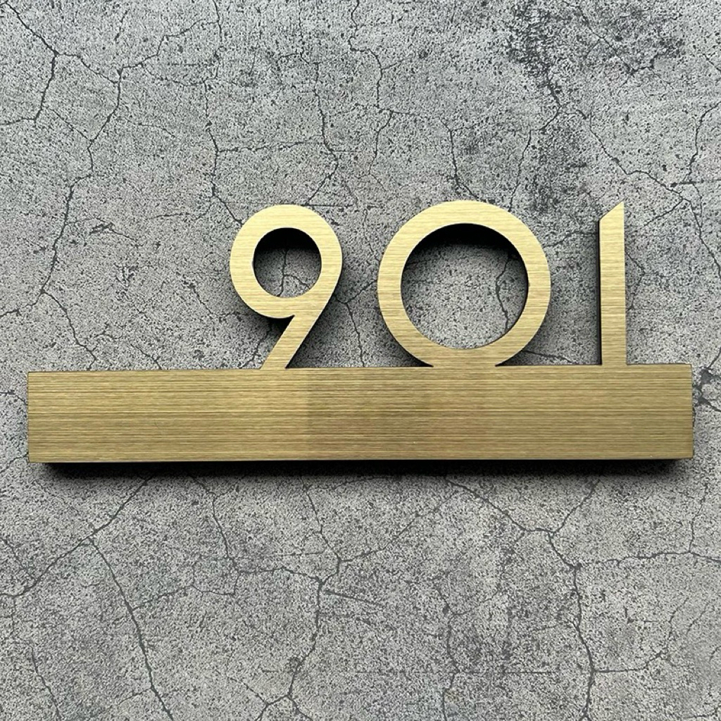 Customised Unit Sign Stainless Steel door sign/unit number signage ...