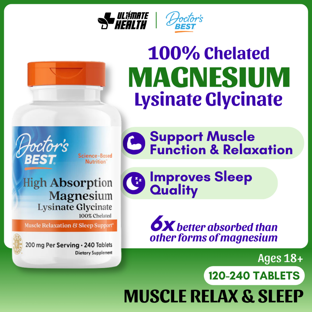 Doctor's Best, High Absorption Magnesium 100% Chelated with Albion ...