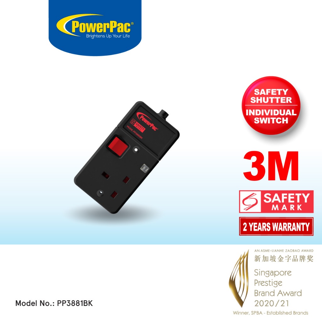 PowerPac Extension Socket Extension Cord, Power Cord, Power Extension ...