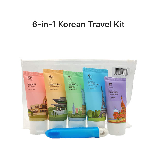 Travel Toiletry Set 1 Set | 6-in-1 Korean Travel Kit | Shampoo ...