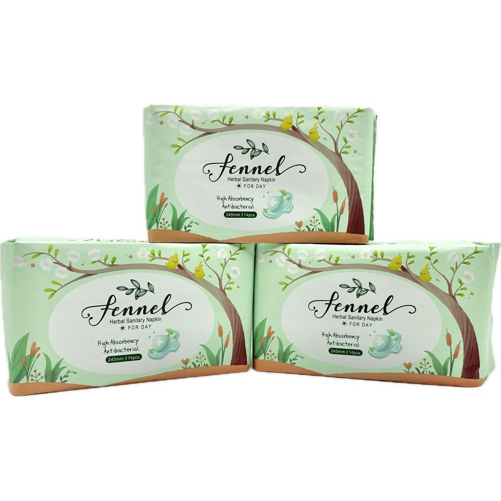 Fennel Herbal Day Regular 14s Soft Cottony Sanitary Pad: Antibacterial ...