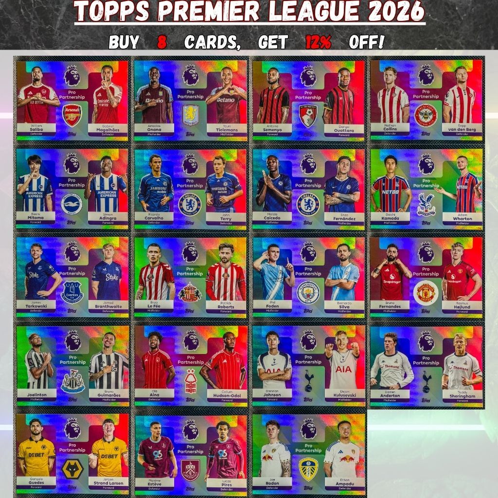 Topps Premier League 2026: Pro Partnership | Shopee Singapore