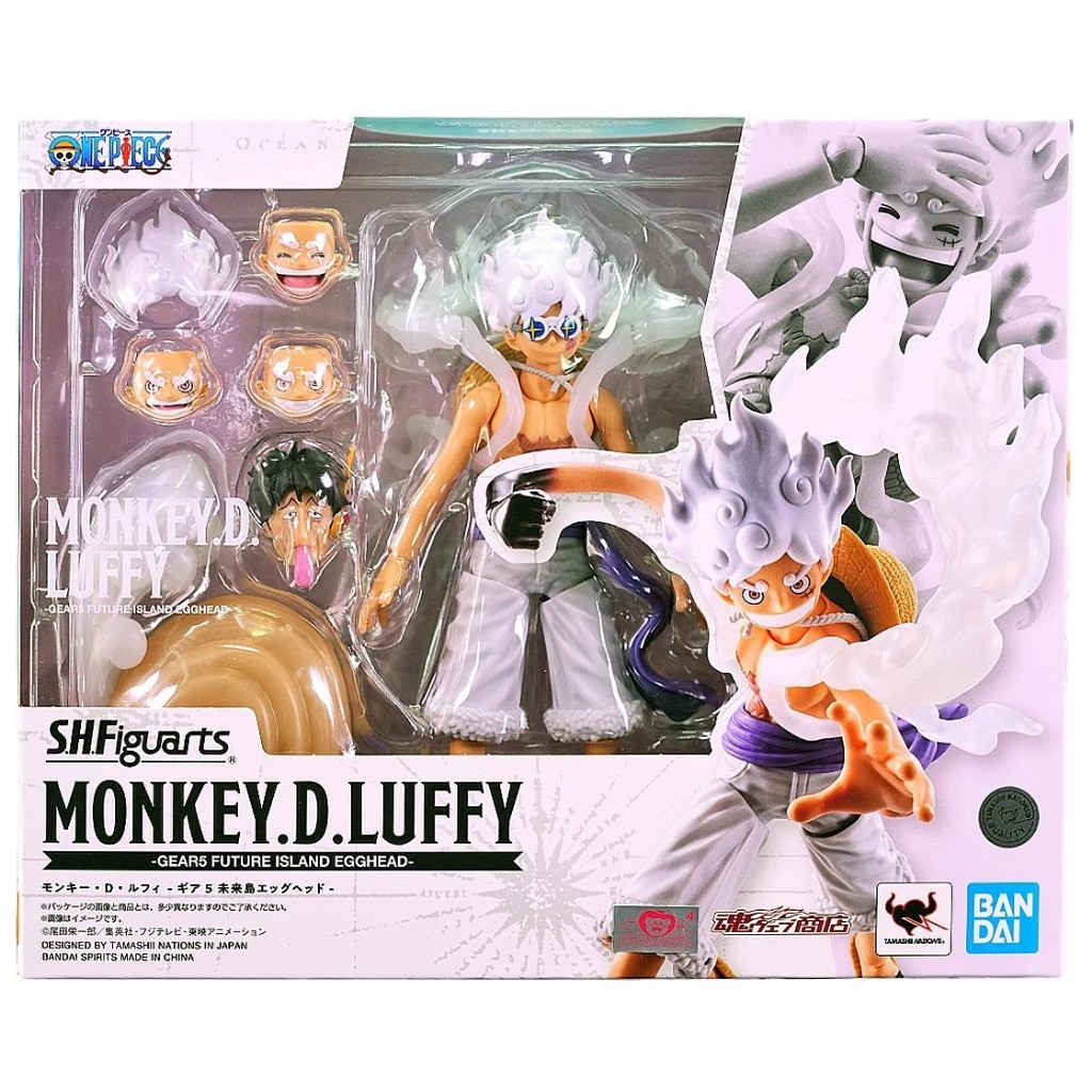 Bandai S.H.Figuarts Monkey D. Luffy Gear 5 Future Island Egghead ONE ...