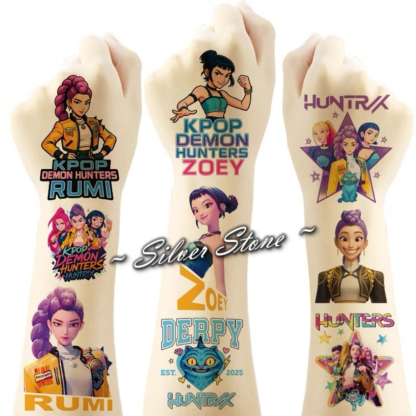 [SG READY STOCK] KPop Demon Hunters Tattoo Stickers Rumi Mira Zoey Saja ...