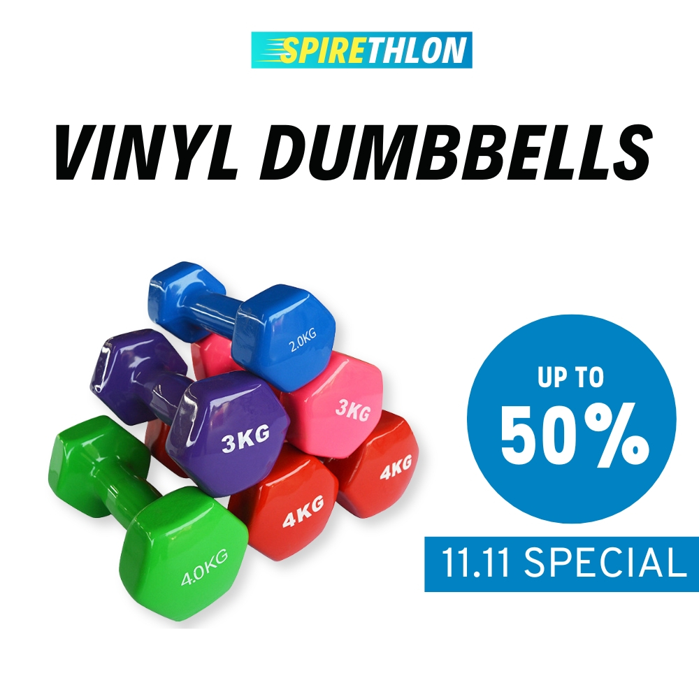 Vinyl Dumbbell for Weight Training 1-5KG (11.11 Special Sale) | Shopee ...