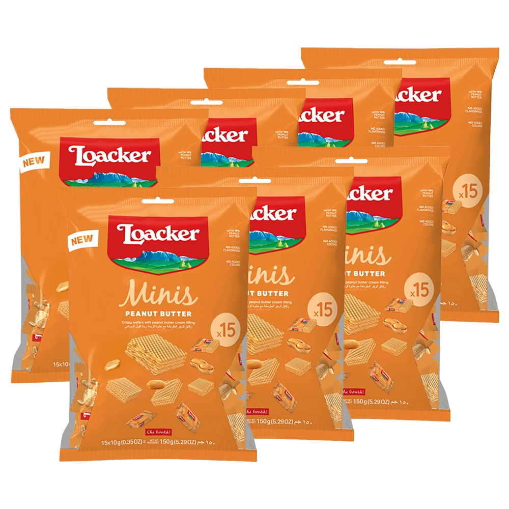 [Limited Time Carton Sale] Loacker Classic Minis Peanut Butter Crispy ...